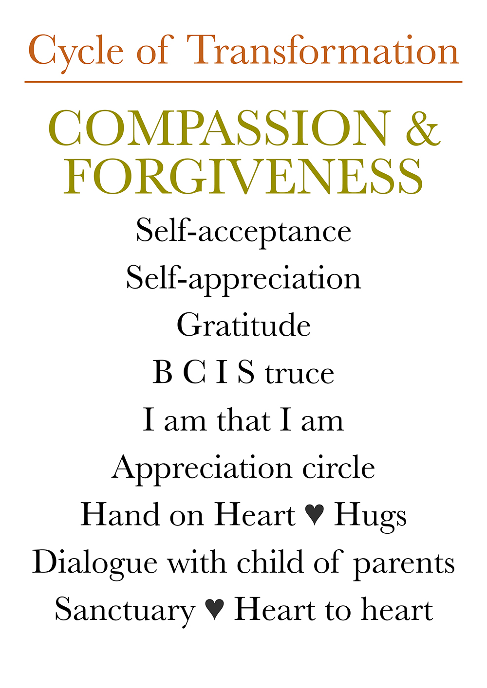 Compassion and forgiveness tools - Hoffman Institute UK